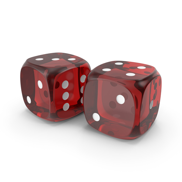 Clear Red Dice