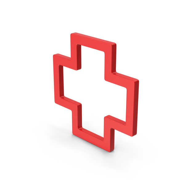 3d Red Cross Sign