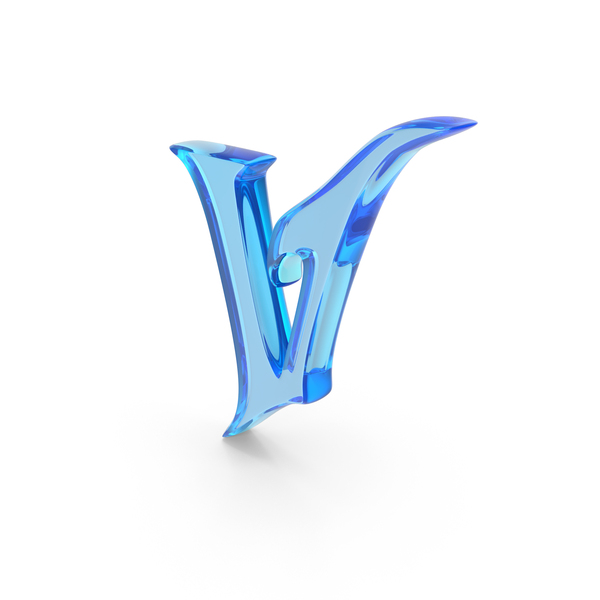 Letter V In Blue